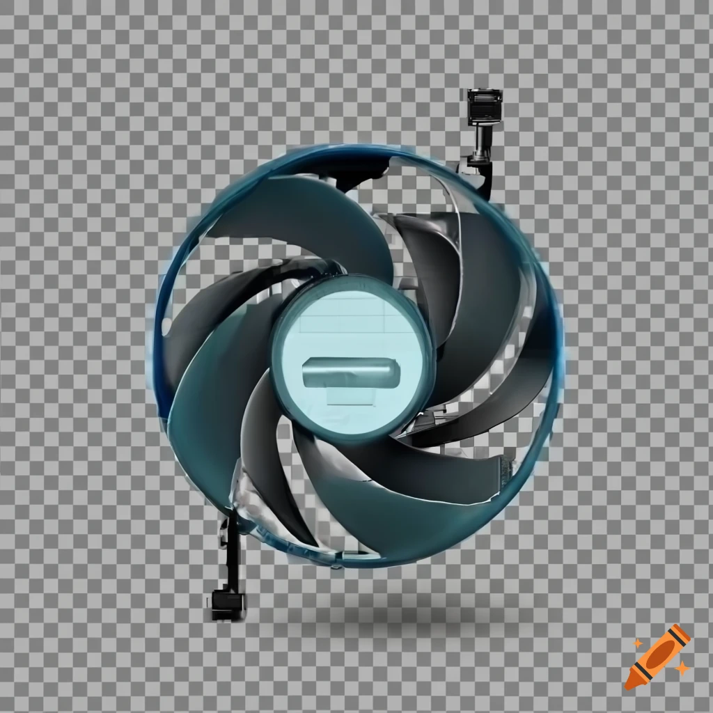Cpu fan on transparent background on Craiyon