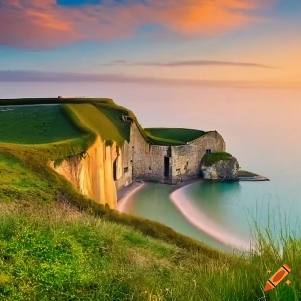 Charming normandy landscape with stunning beaches and quaint villages ...