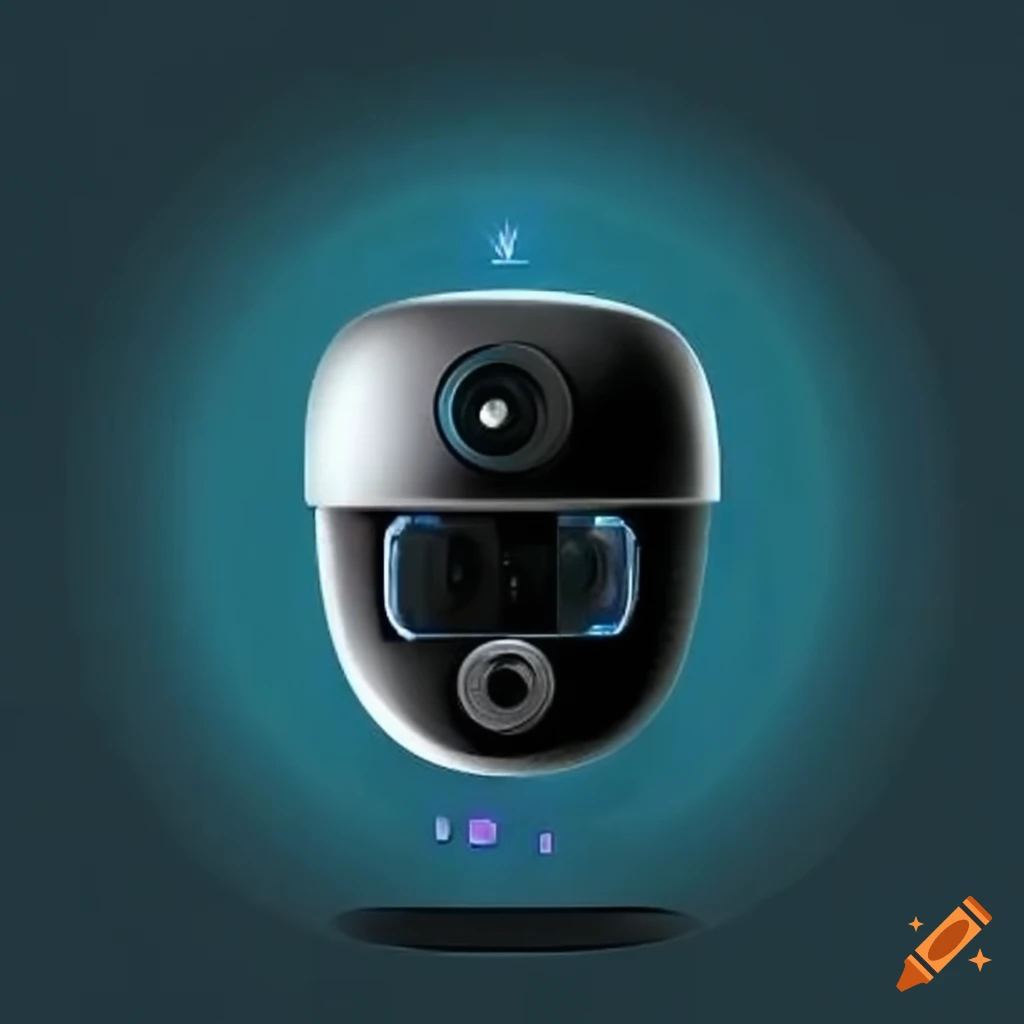 Illustration of a home security system on Craiyon