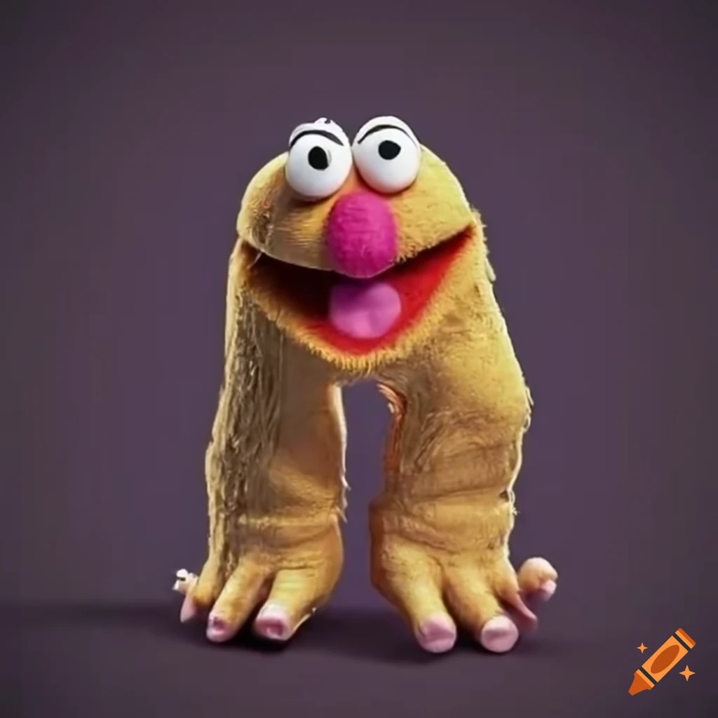 Colorful monster feet in a playful style on Craiyon