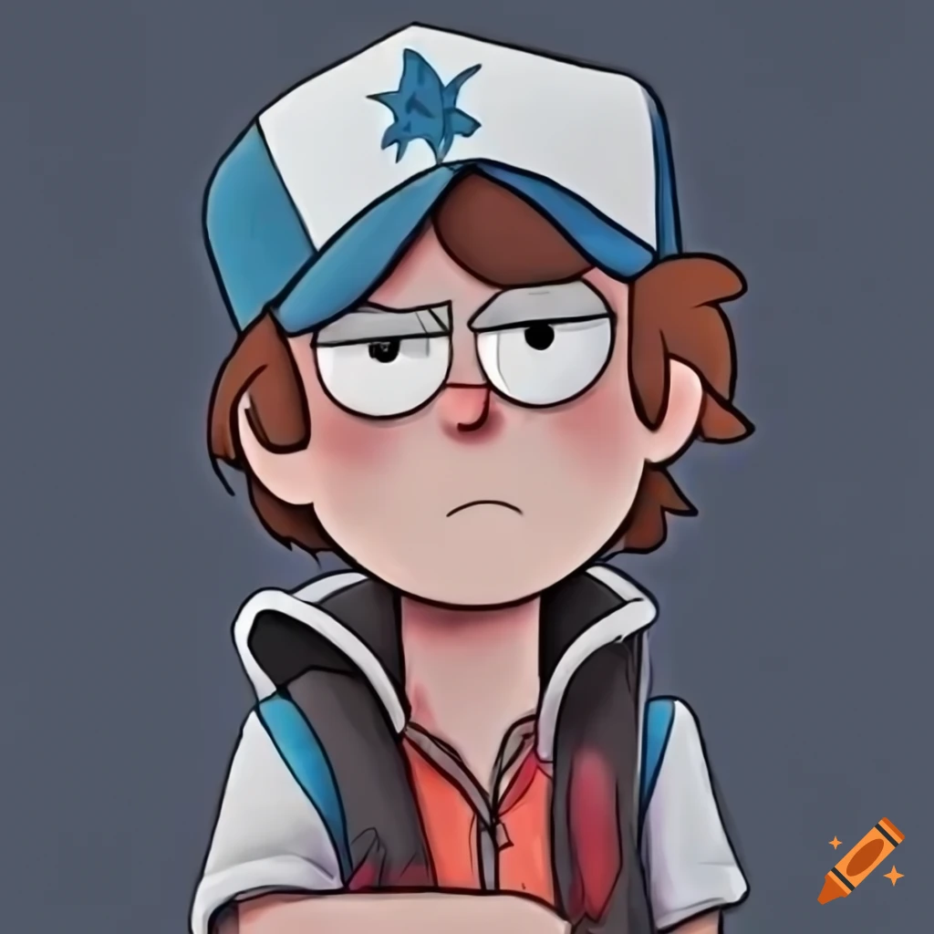 Dipper pines from gravity falls in emo clothing on Craiyon