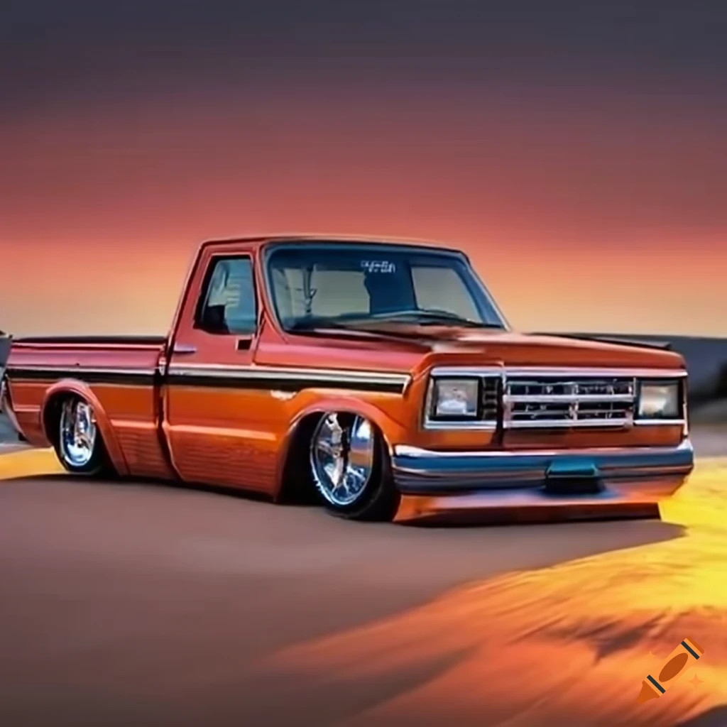 1983 ford ranger slammed with pinstripes on Craiyon