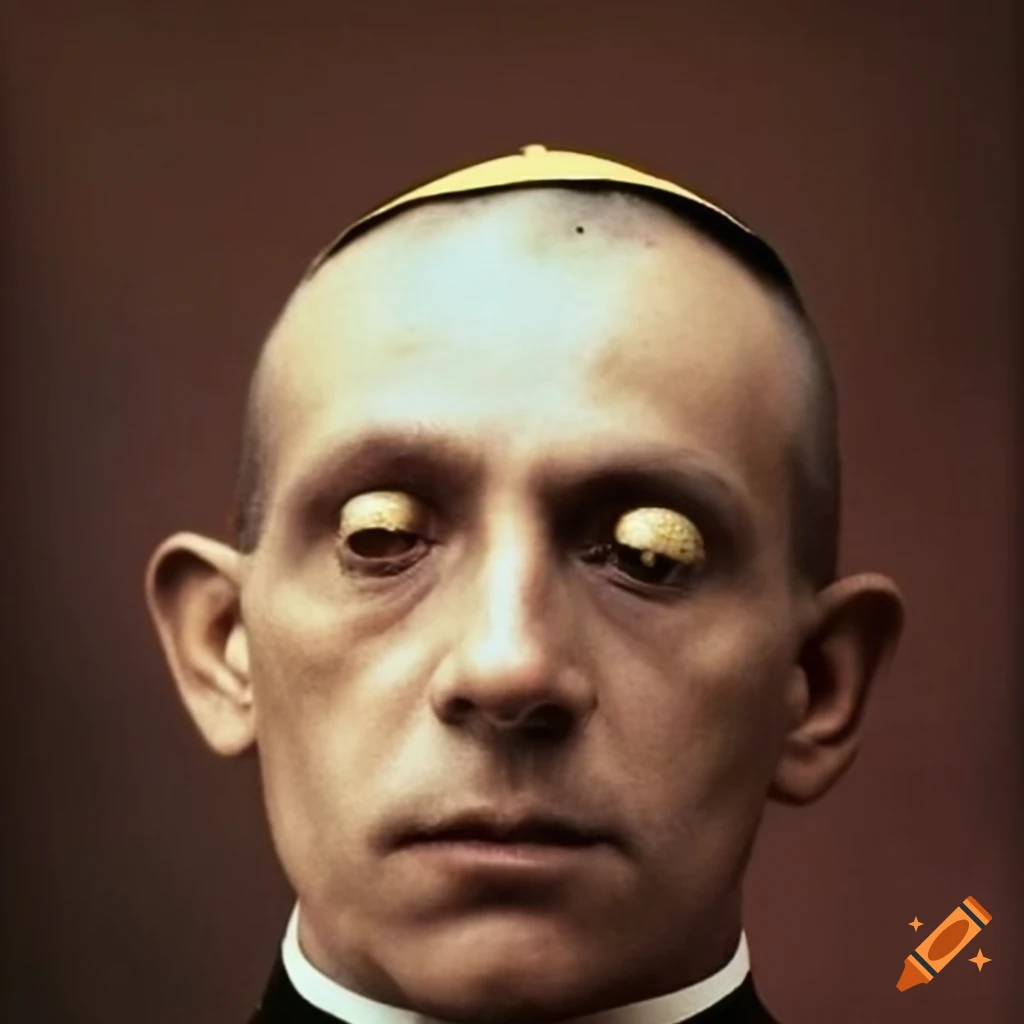 Portrait of a priest with an expressionless look on Craiyon