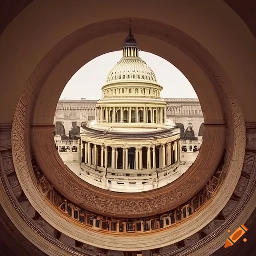 Circular building without windows on Craiyon