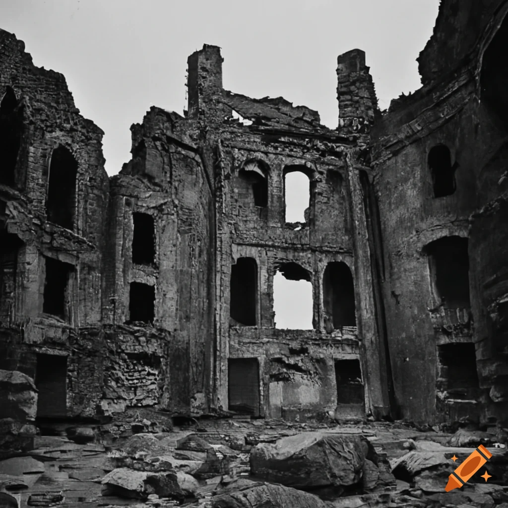 Detailed photograph of abkhazian ruins from 1936, showcasing soviet ...