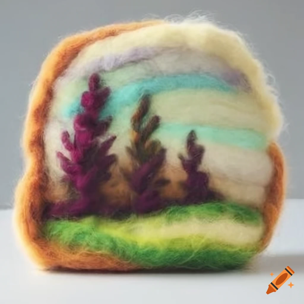 Felted wool landscape on Craiyon