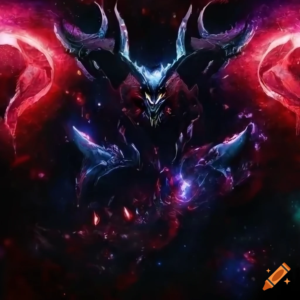 Detailed demon devil space galaxy background in 4k HD on Craiyon