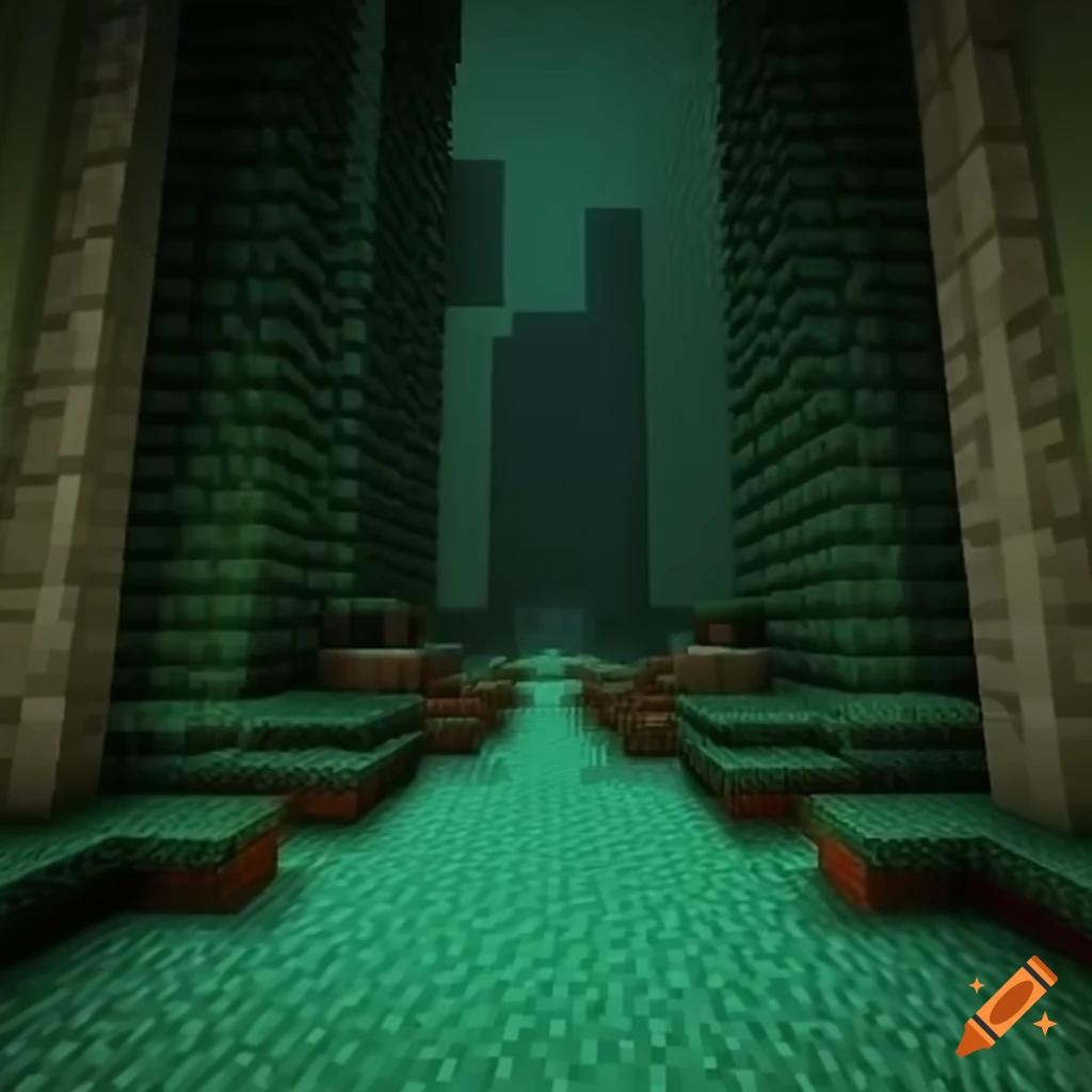 Minecraft video game screenshot on Craiyon
