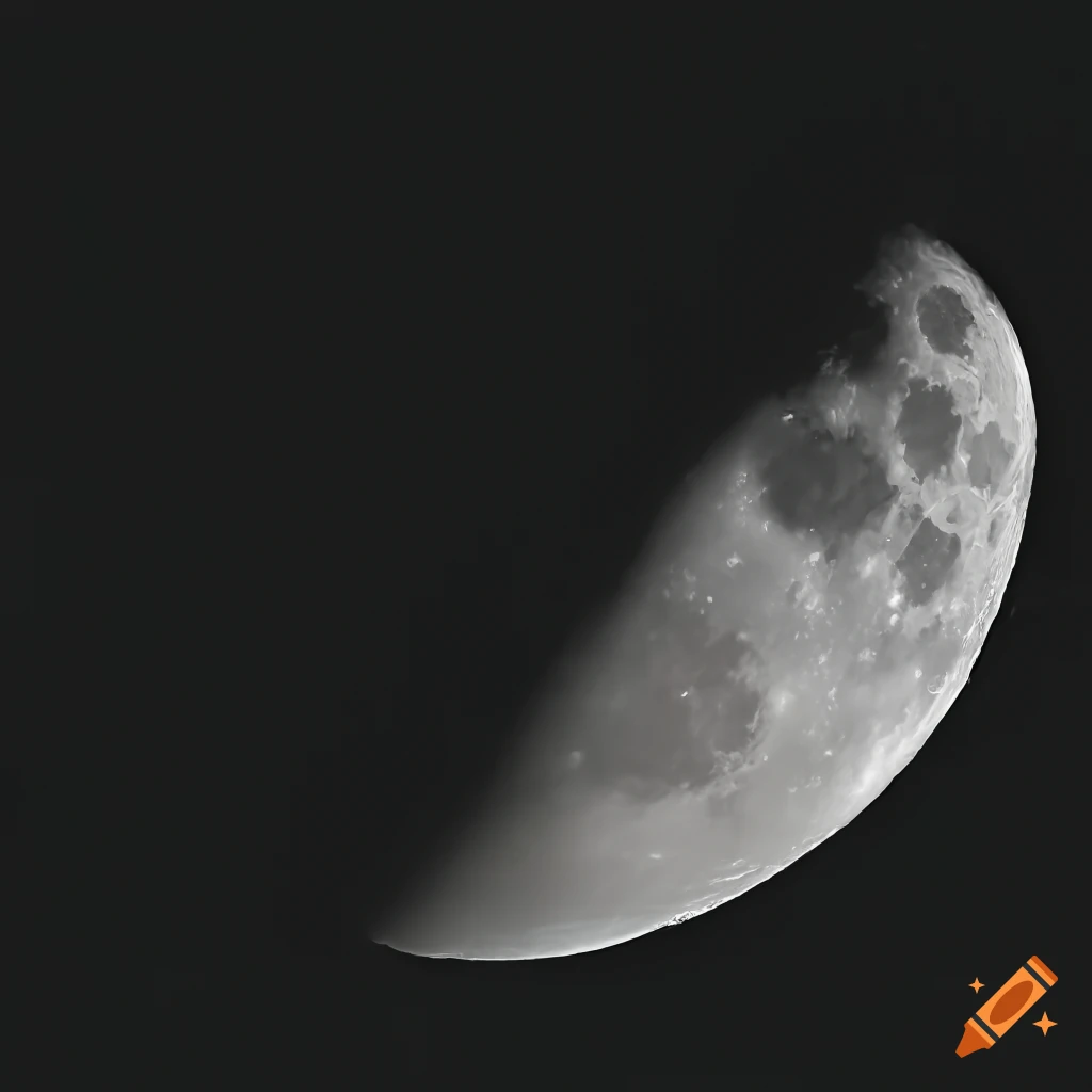 Vivid photo of the moon with bright bold colors on Craiyon