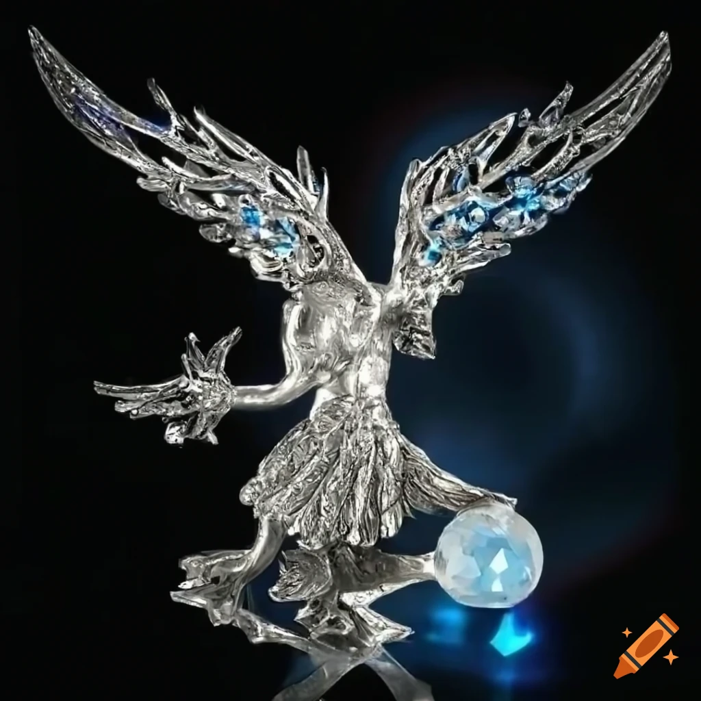 Anthropomorphic angel with diamond genetic structures, 8-strand DNA ...