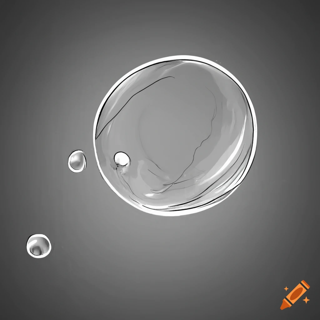 Soap bubble in single-line drawing style on Craiyon