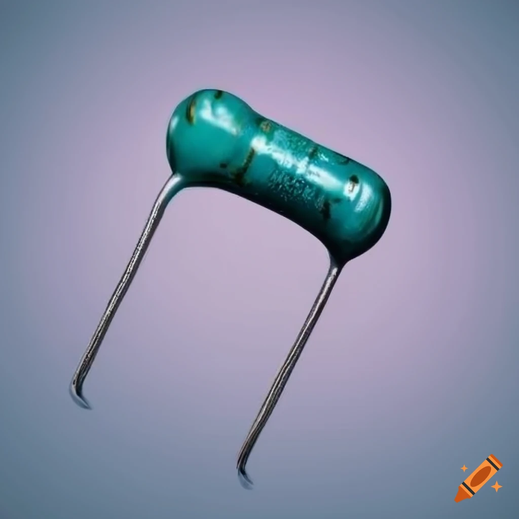 Capacitor in an electrical circuit with transparent background on Craiyon