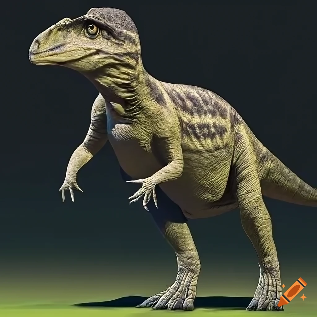 Pachycephalosaurus dinosaur with striking color pattern and detailed ...