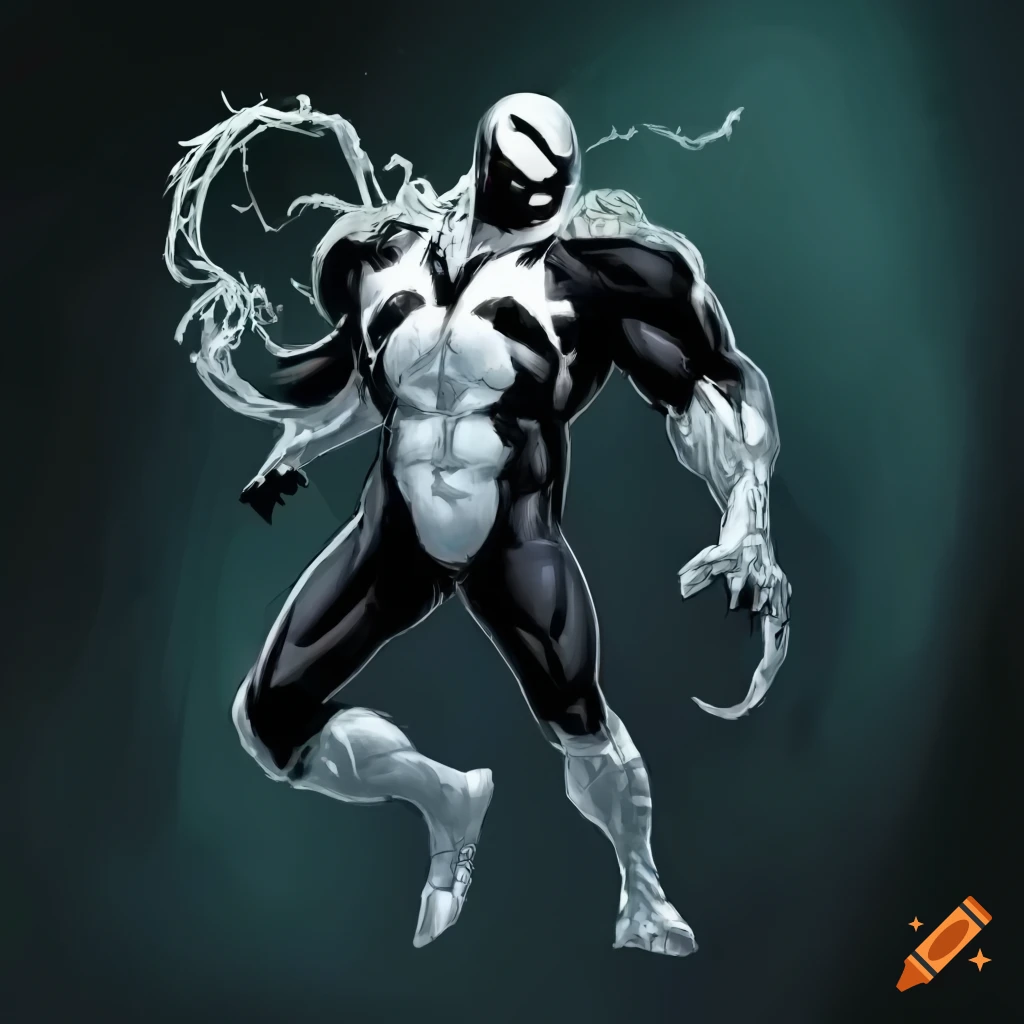 Fan art fusion of anti venom, moon knight, and green lantern on Craiyon