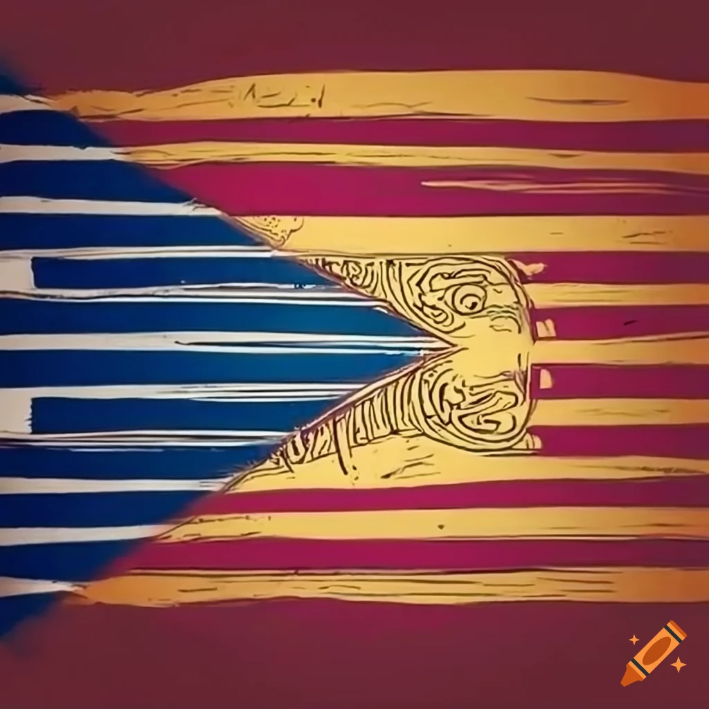 Mix of the roman and greek flags on Craiyon