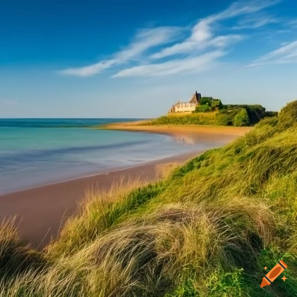 Charming normandy landscape with stunning beaches and quaint villages ...