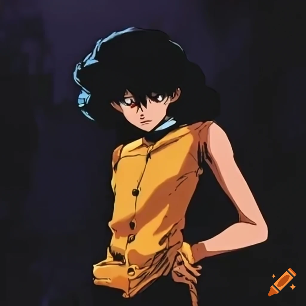 Young, skinny Spike Spiegel in the style of Cowboy Bebop on Craiyon