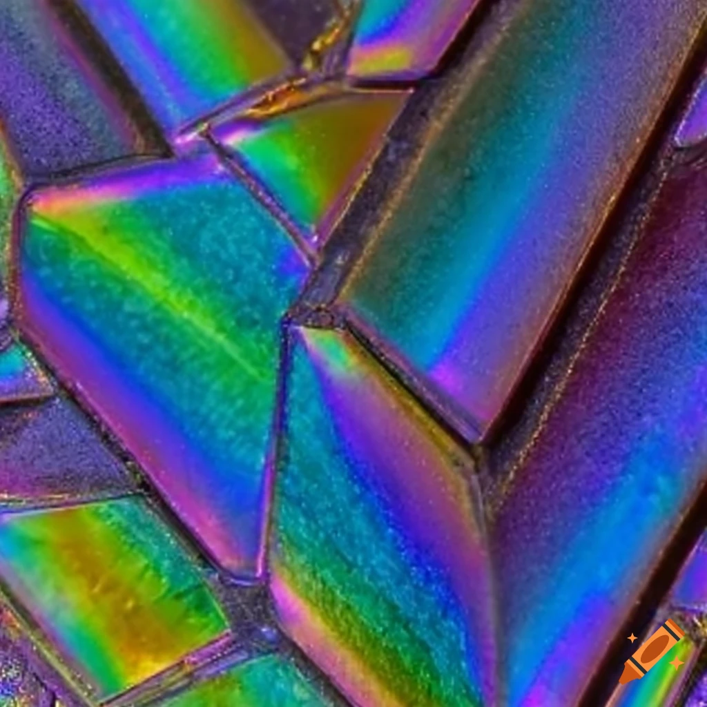 Iridescent rainbow crystals in ultra high definition macro photography ...