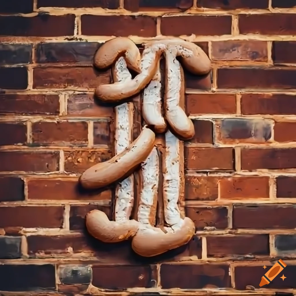 Handwritten bakery sign on brick building with cookies on display on ...