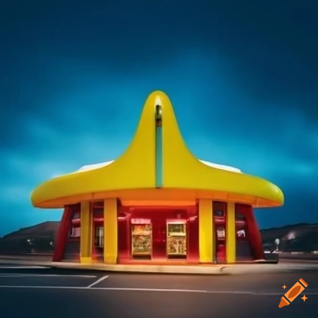 Iconic mcdonald's yellow arches at a magical restaurant on Craiyon
