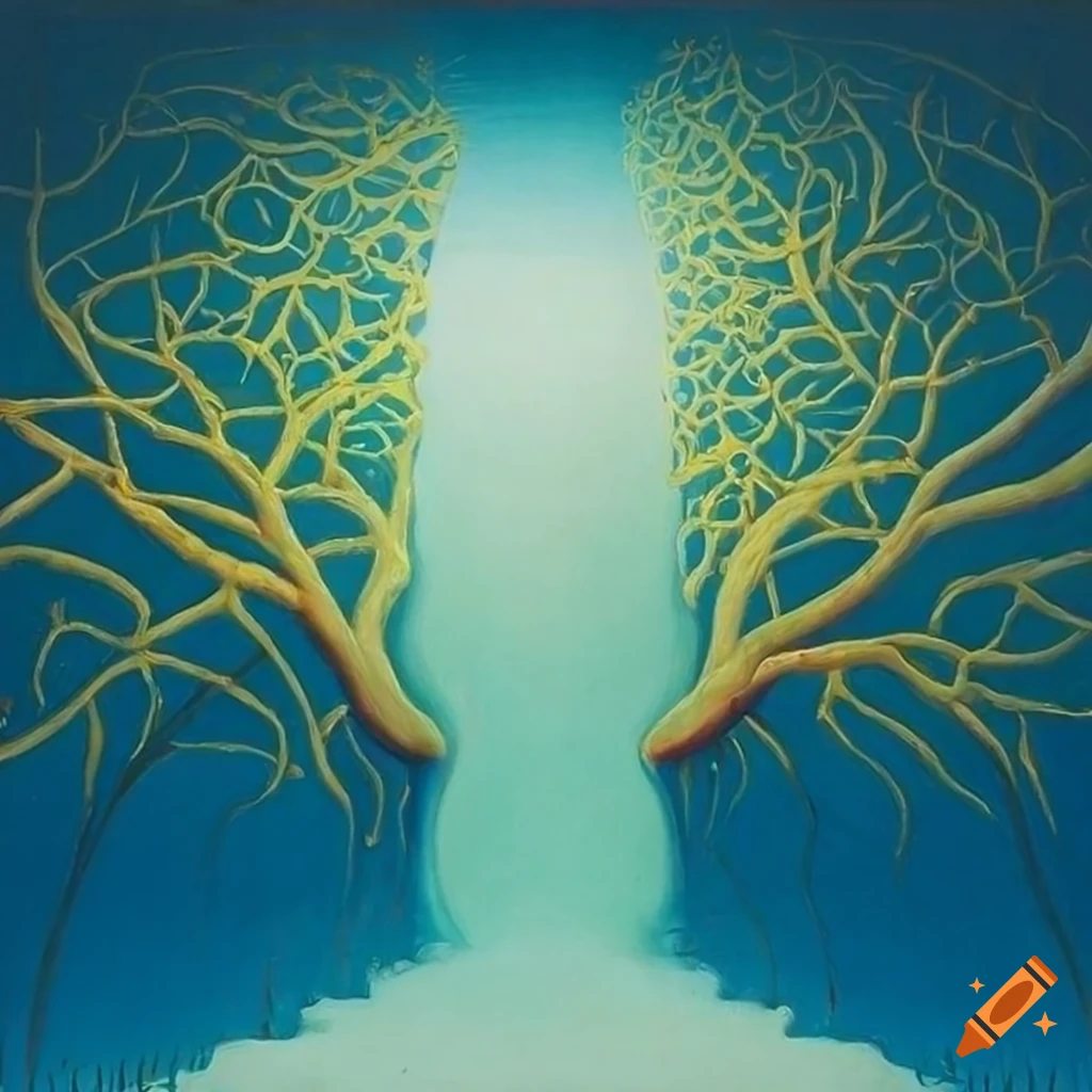 Colorful artwork titled 'roots' by george tooker on Craiyon