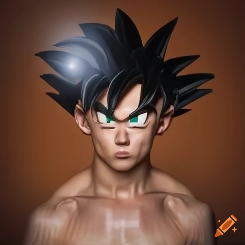 Goku's head sticking out of a toilet on Craiyon