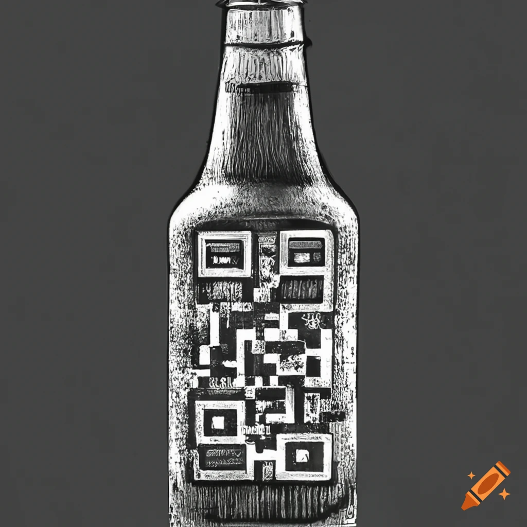 Qr code on a beer bottle on Craiyon