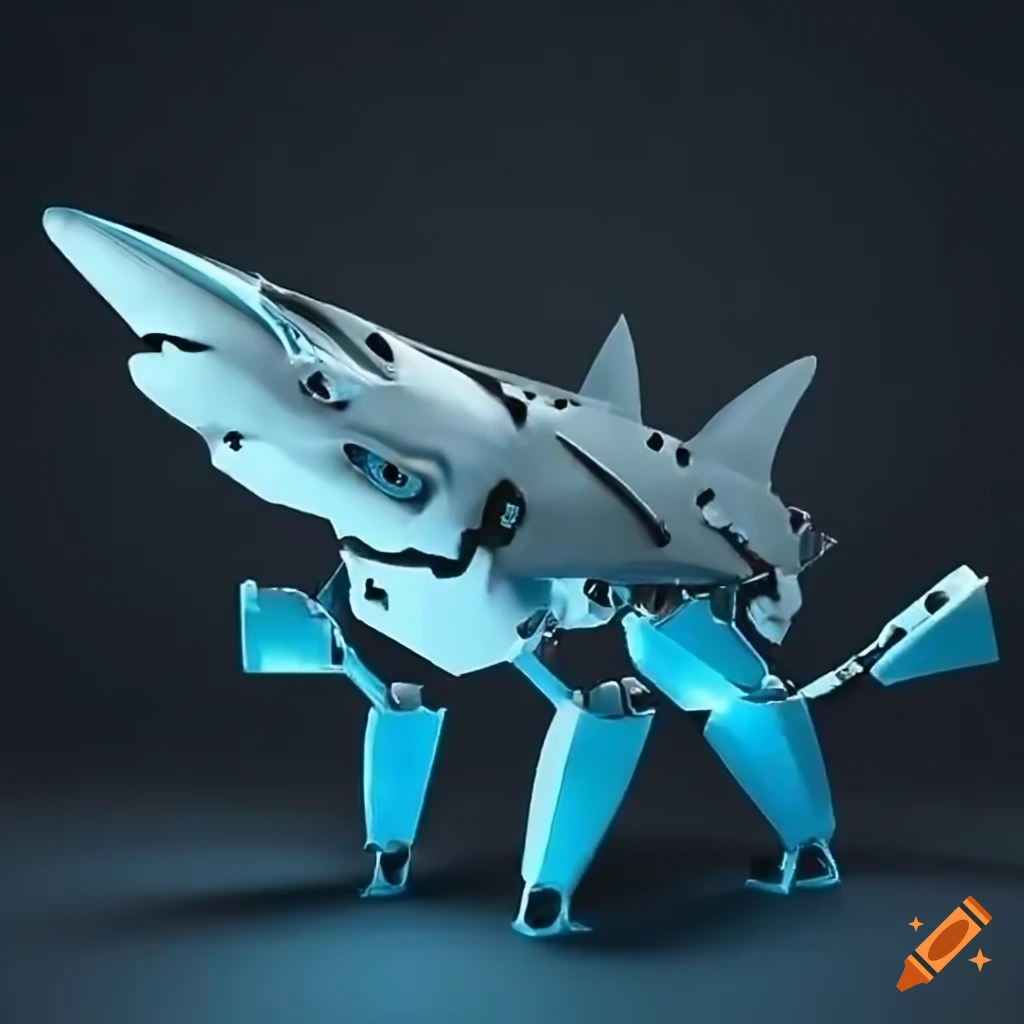 Hexapod shark robot on Craiyon