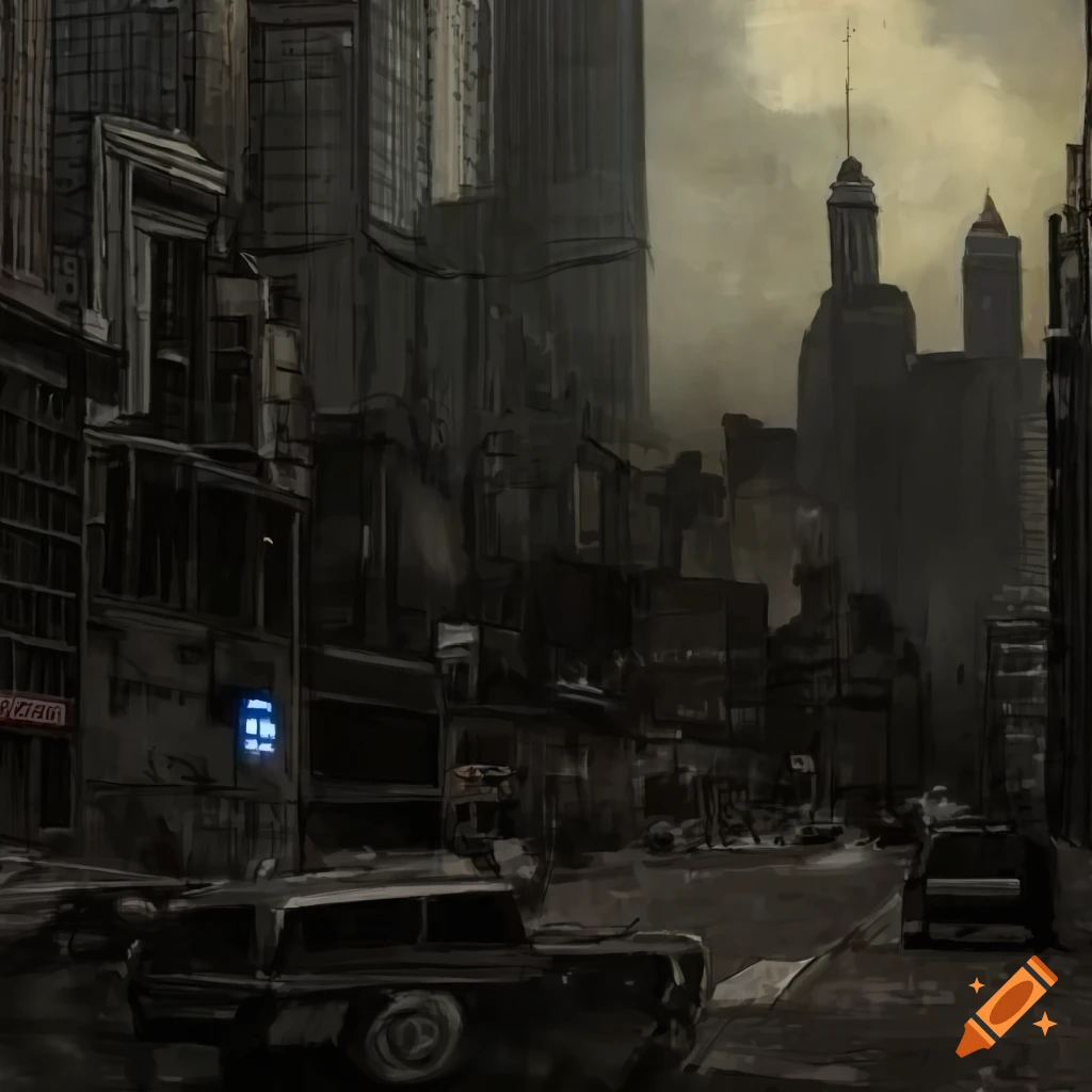 Toronto in a post-apocalyptic setting by jack davis on Craiyon