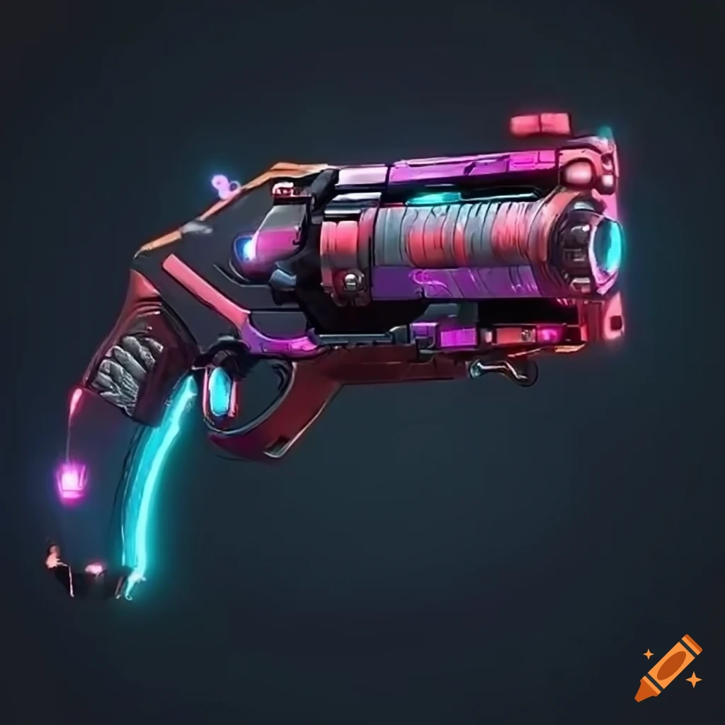 Cyberpunk revolver on Craiyon