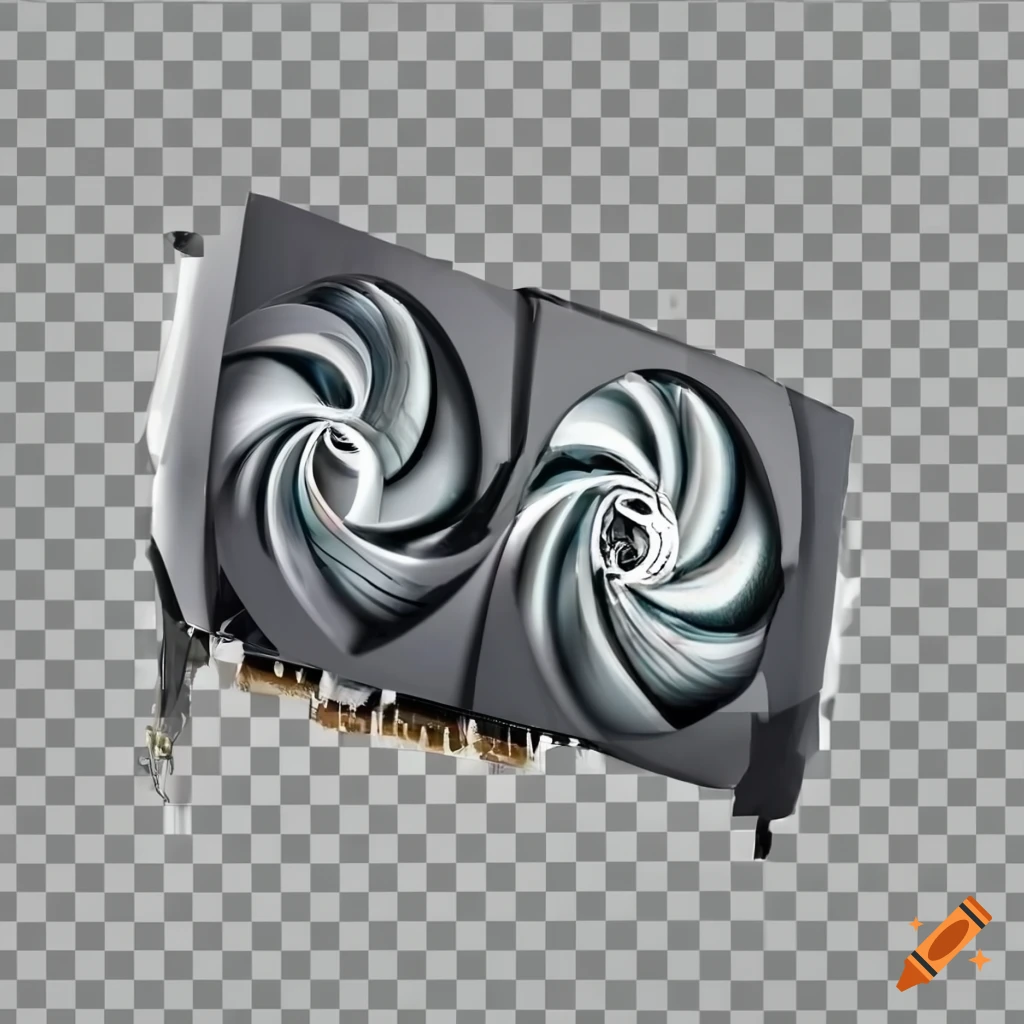 Graphics cards on transparent background on Craiyon