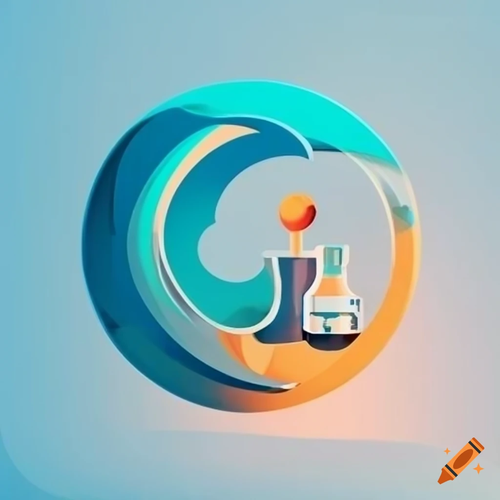 Professional logo for machine learning chemistry lab on Craiyon