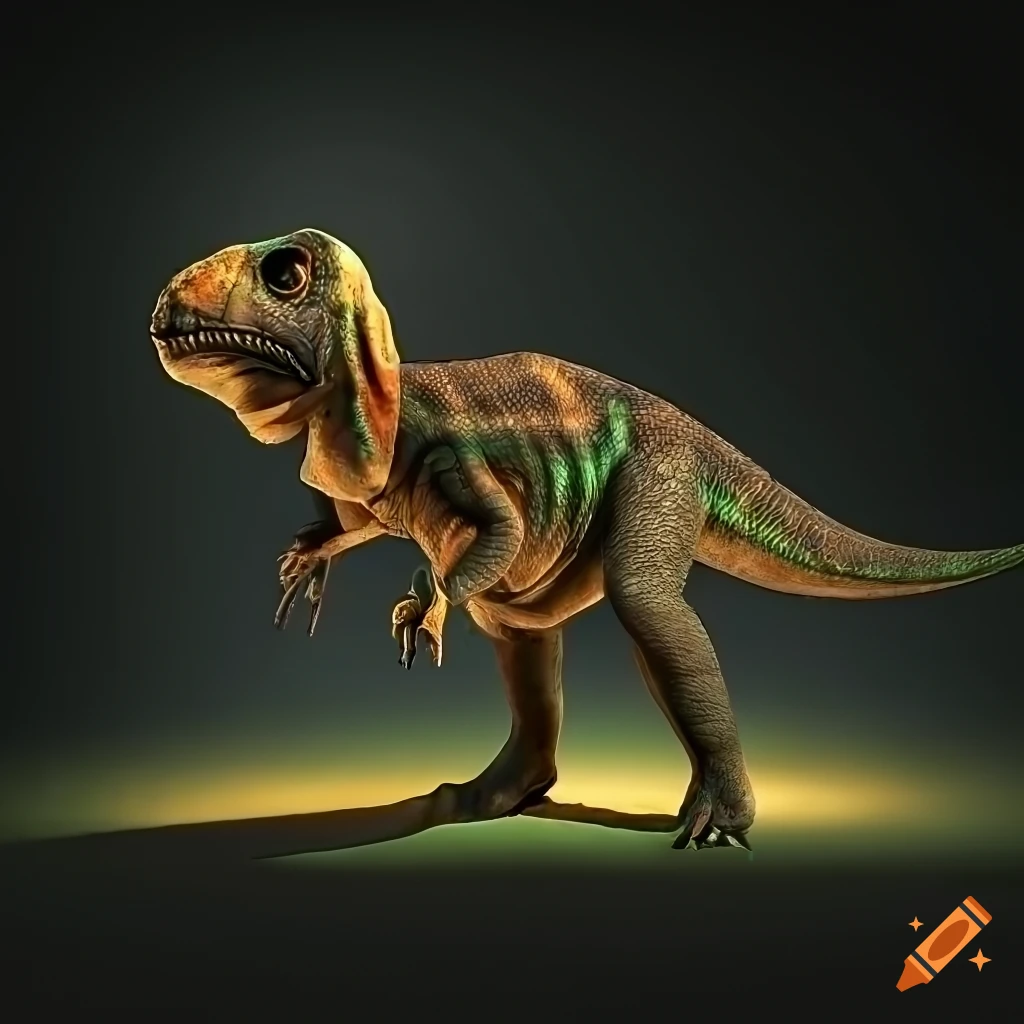 Colorful pachycephalosaurus in forest environment with warm ...