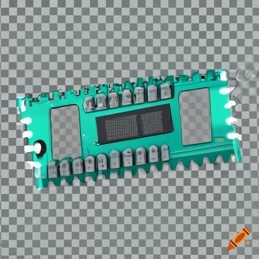 Transparent ram circuit on a white background on Craiyon