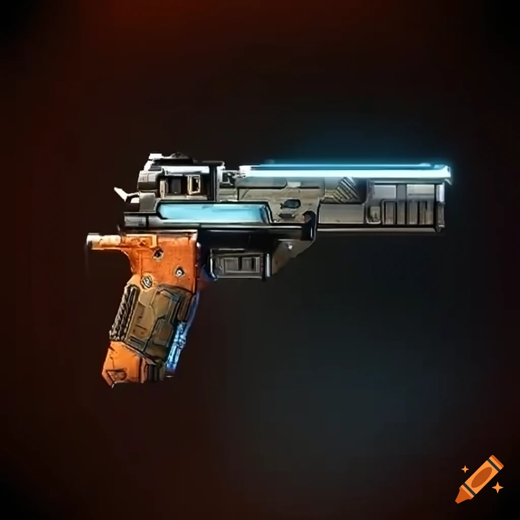 Side view of a pistol in the style of titanfall 2 on Craiyon