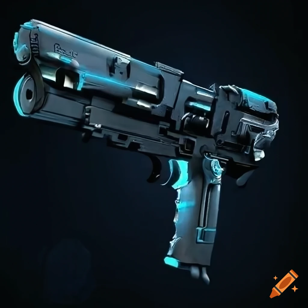 Cyberpunk revolver on Craiyon