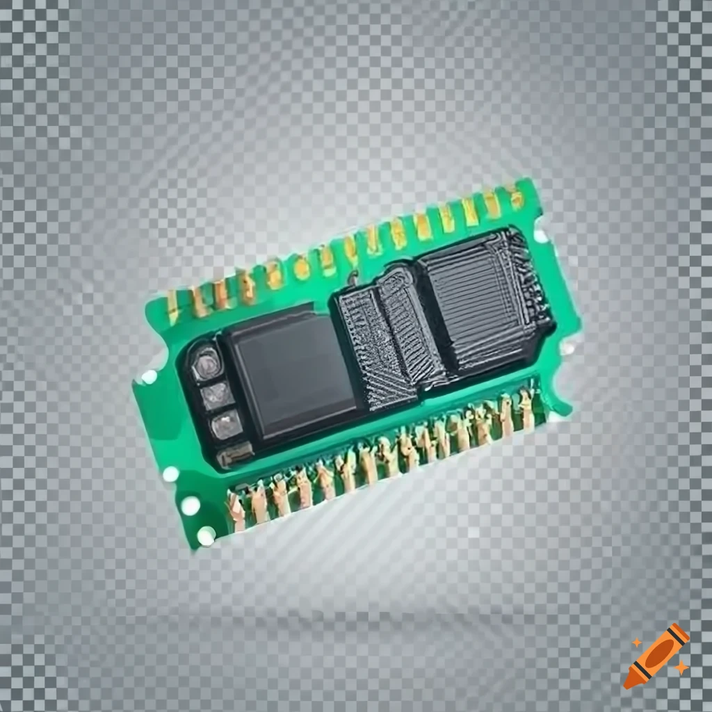 Transparent ram circuit on a white background on Craiyon