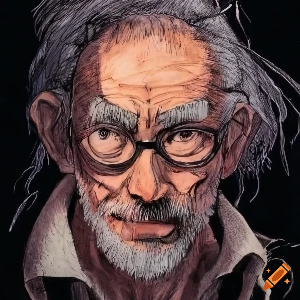 Drawing of doc emmet brown inspired by katsuhiro \u00d4tomo on Craiyon