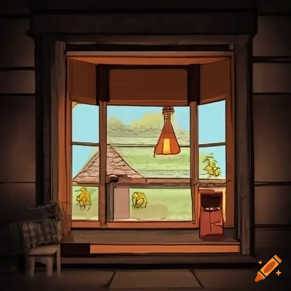 Cartoon Filipino house with open window on Craiyon