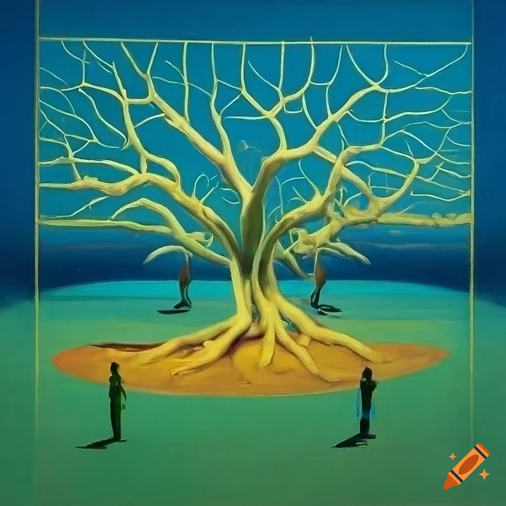 Colorful artwork titled 'roots' by george tooker on Craiyon