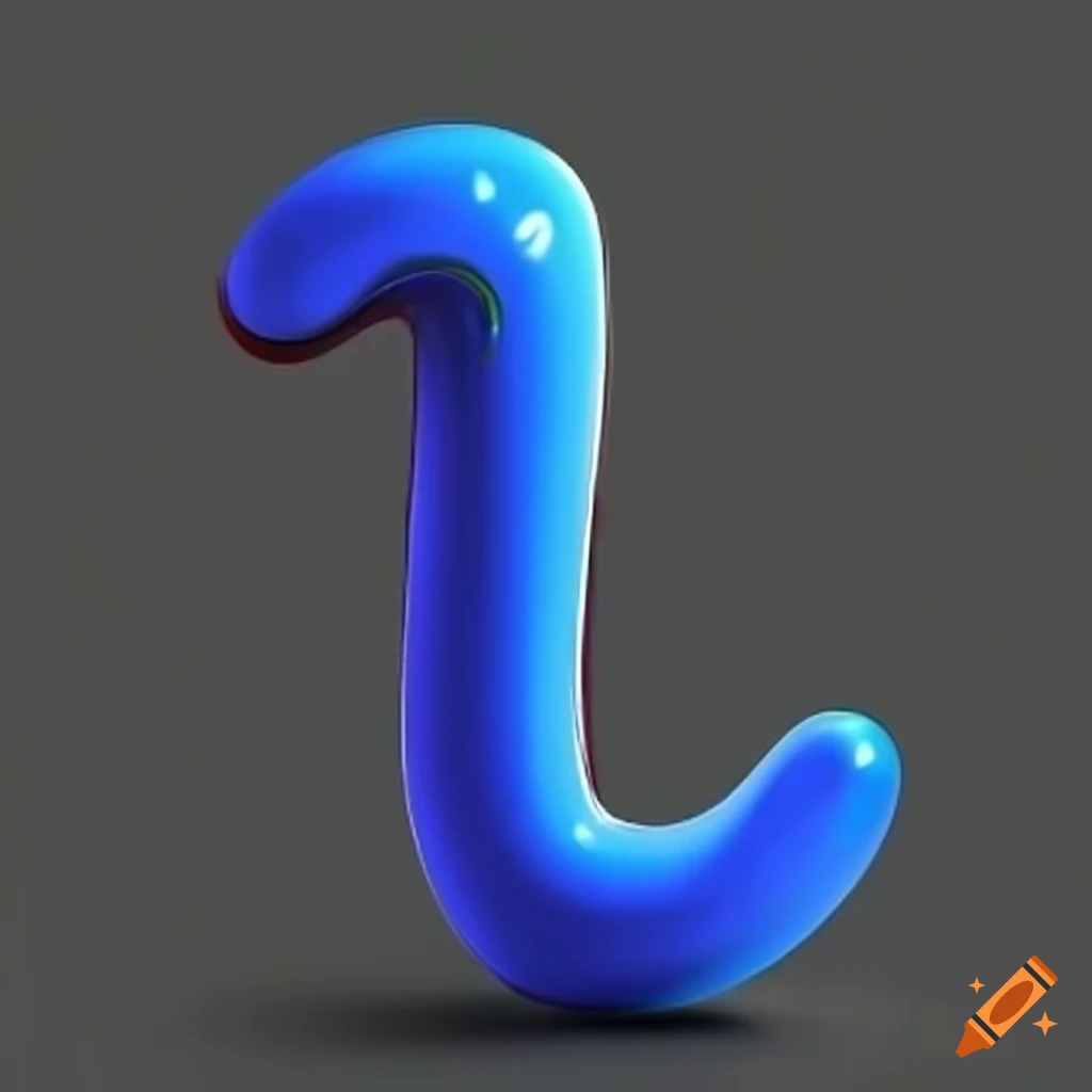 Blue cursive 'j' and 'f' on 3d black background on Craiyon