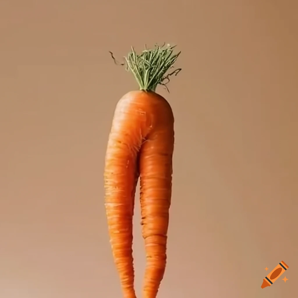 Anthropomorphic carrot character on Craiyon