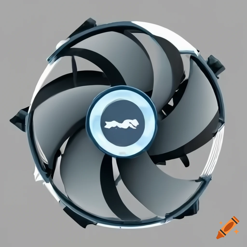 Cpu fan on transparent background on Craiyon