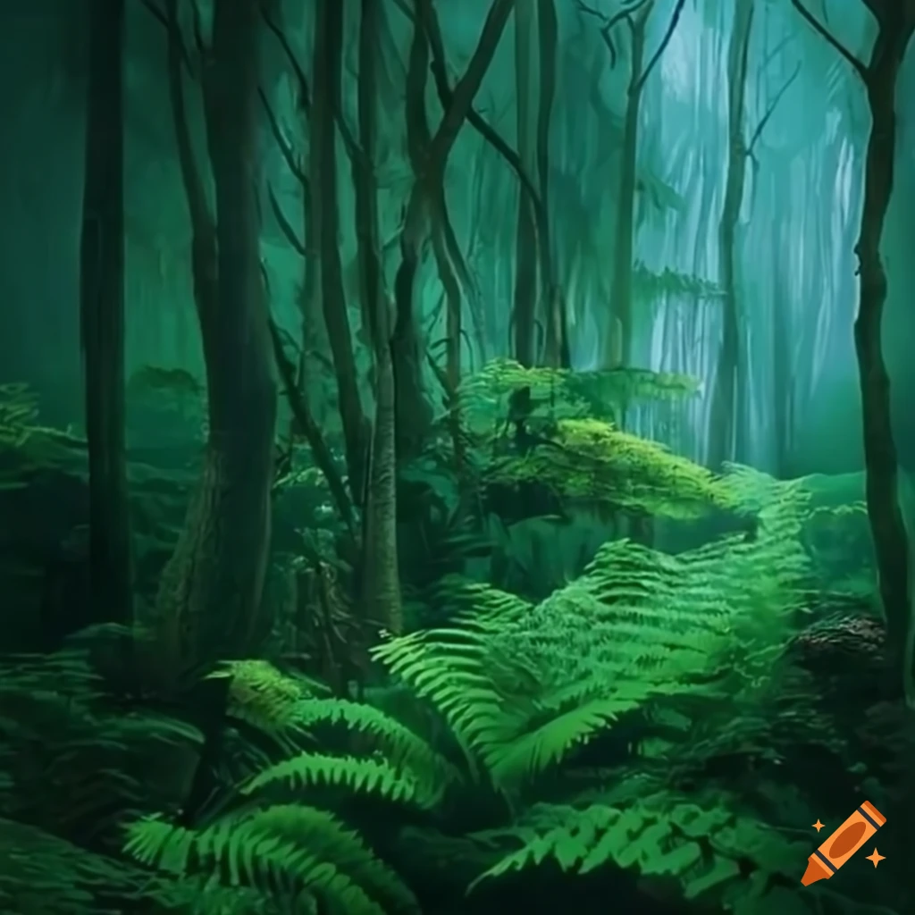 Fern forest on Craiyon