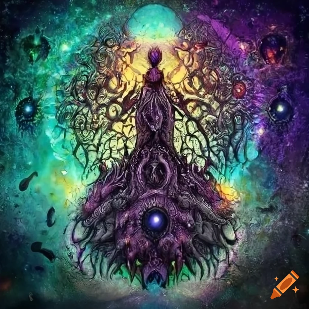 Powerful cosmic deity in the style of h.p. lovecraft artwork on Craiyon