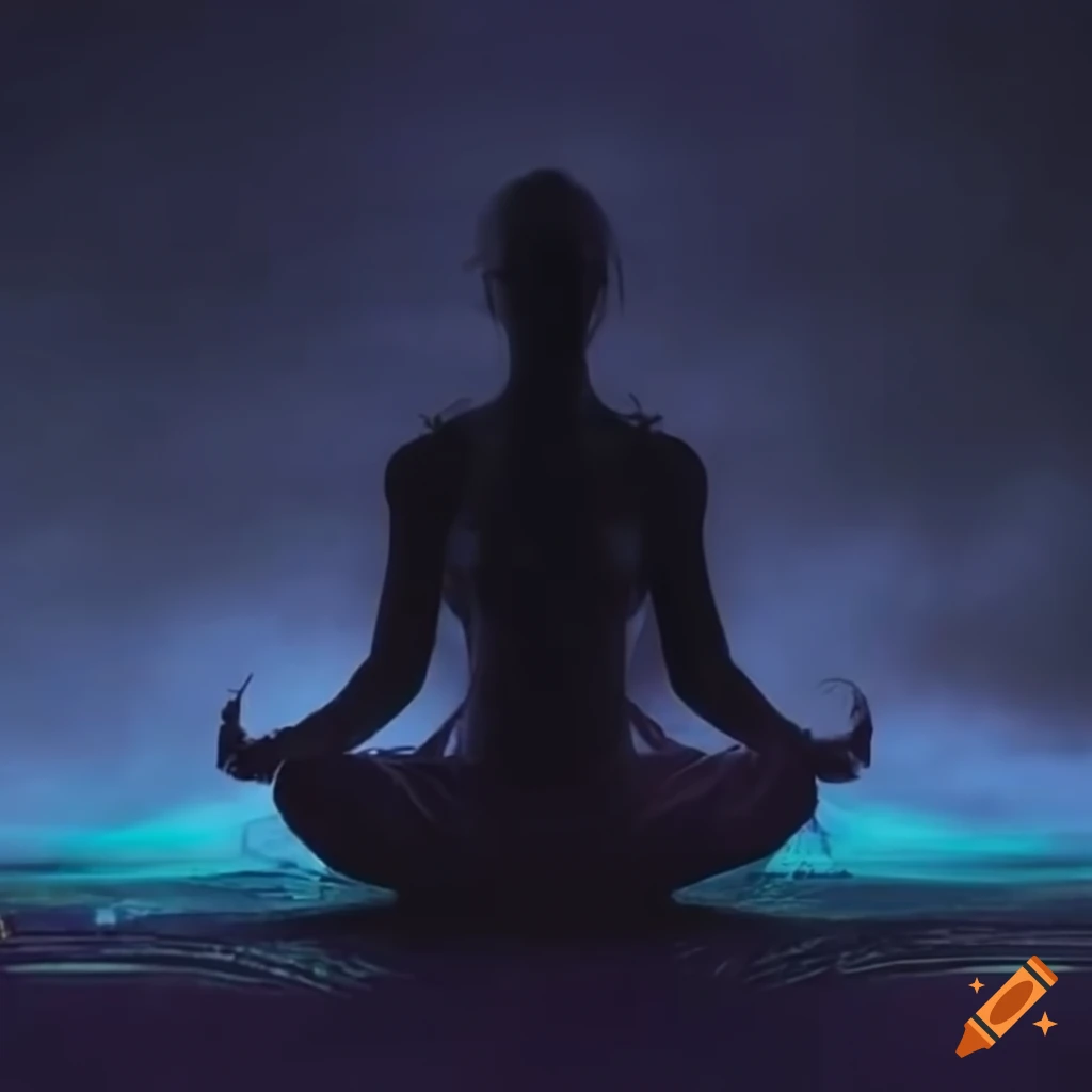 Dark meditation techno cover on Craiyon