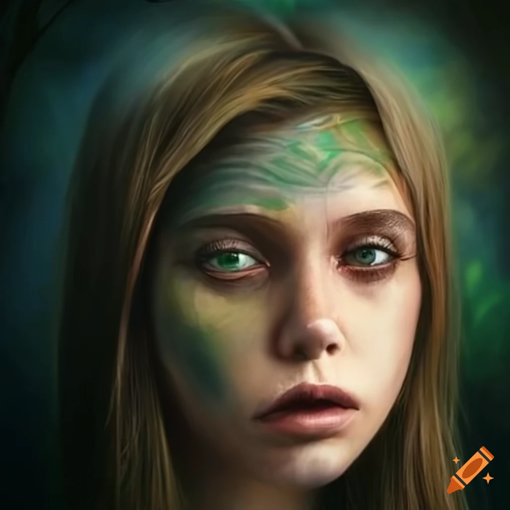 Keywords(woman's face, forest): maximum extreme hyper realistic ...