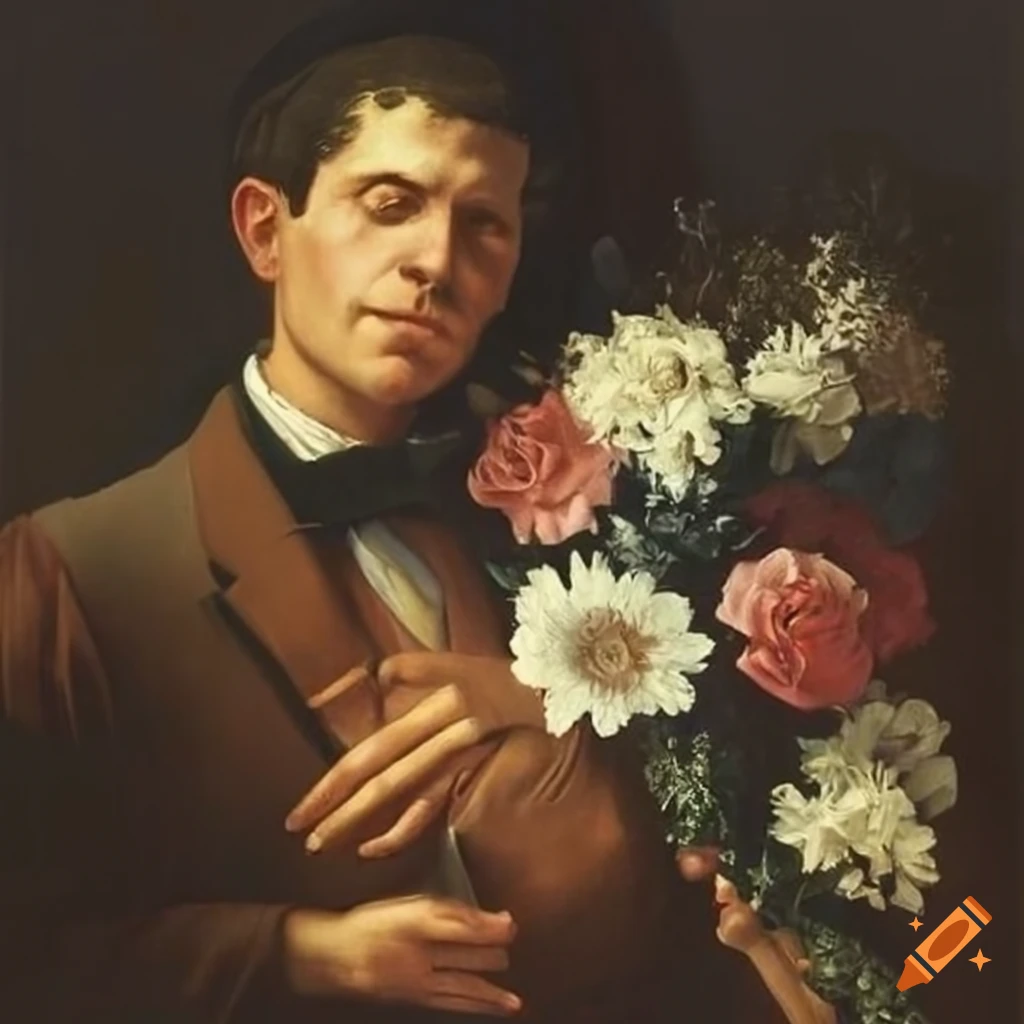 Christian ferras holding a bouquet on Craiyon