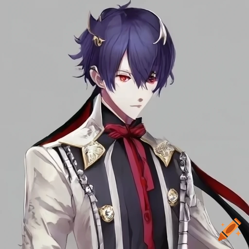 Detailed male noble outfit with mask in anime style on Craiyon