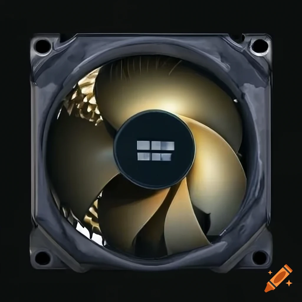 Cpu fan on transparent background on Craiyon